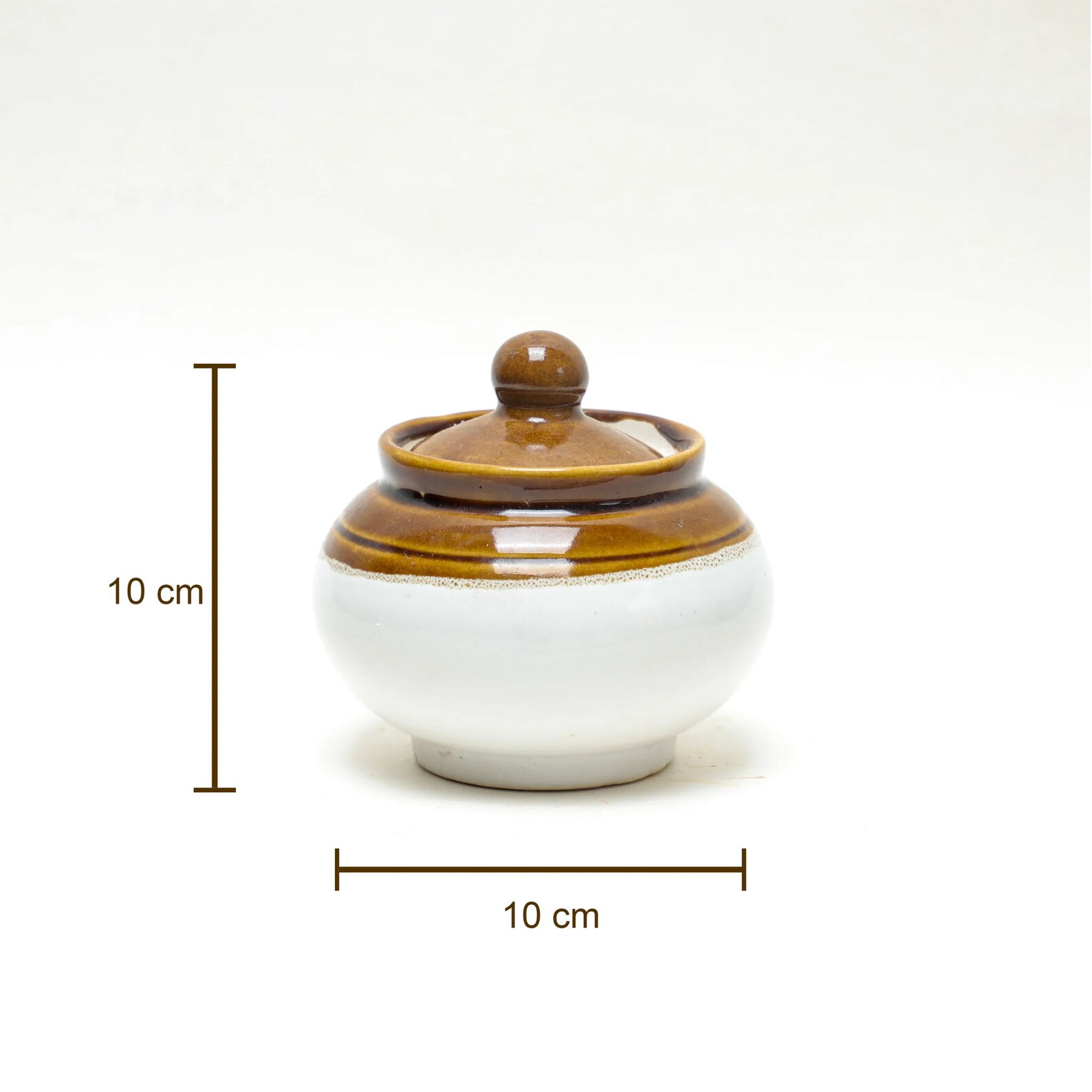 Ceramic Round Indian Pickle Jar for Dining Table, Handmade Old ...