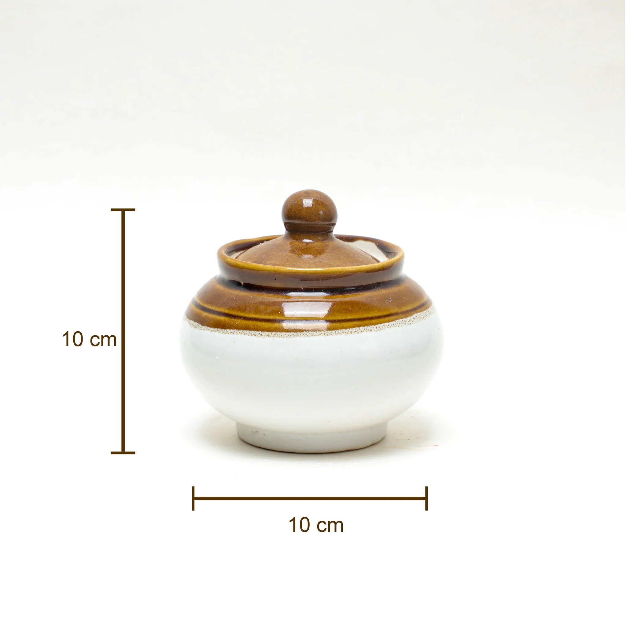 Ceramic Round Indian Pickle Jar for Dining Table, Handmade Old ...