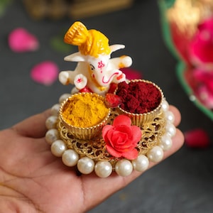 Ganesh Haldi Kumkum Holder, Haldi Kumkum Return Gift, Haldi-kumkum ...