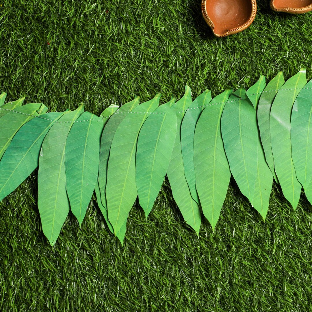 4ft Paper Mango Leaves Toran, Door Hanging Toran,indian Wedding ...
