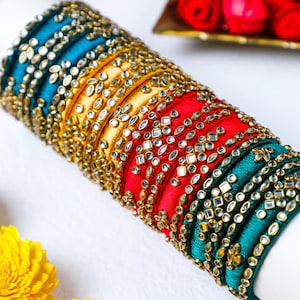 Silk Thread Kundan Bangles, Varalakshmi Pooja Return Gifts, Pooja ...