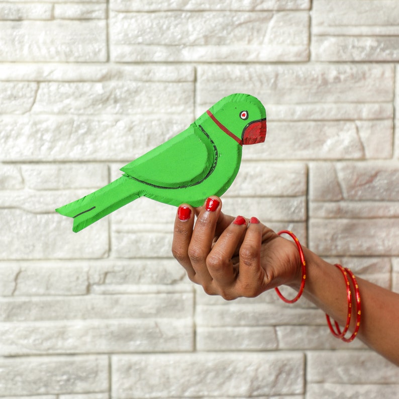 1pair-handpainted Foam Parrot Cutouts | Desi Decor | Foam Cutouts ...