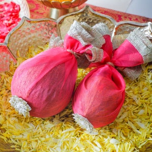 Organza Pooja Thali Cover, Handmade Aarti Thali Covers, Coconut Cover ...