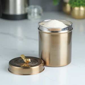 Sugar Storage Jars, Stainless Steel Canister With Airtight Lid, Indian ...