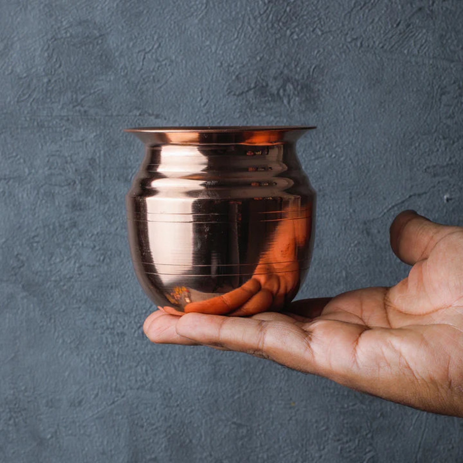 Pure Copper Kalash, Copper Kalash for Pooja, Lota, Holy Water Pot ...