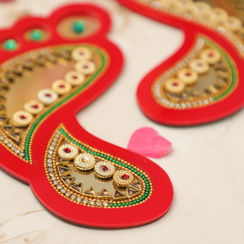 Lakshmi Charan Paduka Laxmi Feet Lakshmi Pagh Laksmi - Etsy