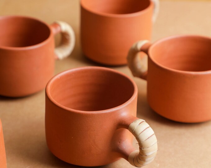 Terracotta Tea Cups, Clay Cups, Handmade Tea Cups, Pottery Earthen Cups ...
