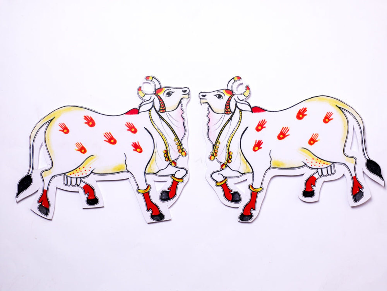 2pcs-kamdhenu Cutouts DIY Craft Cow Shape Cutout pooja - Etsy