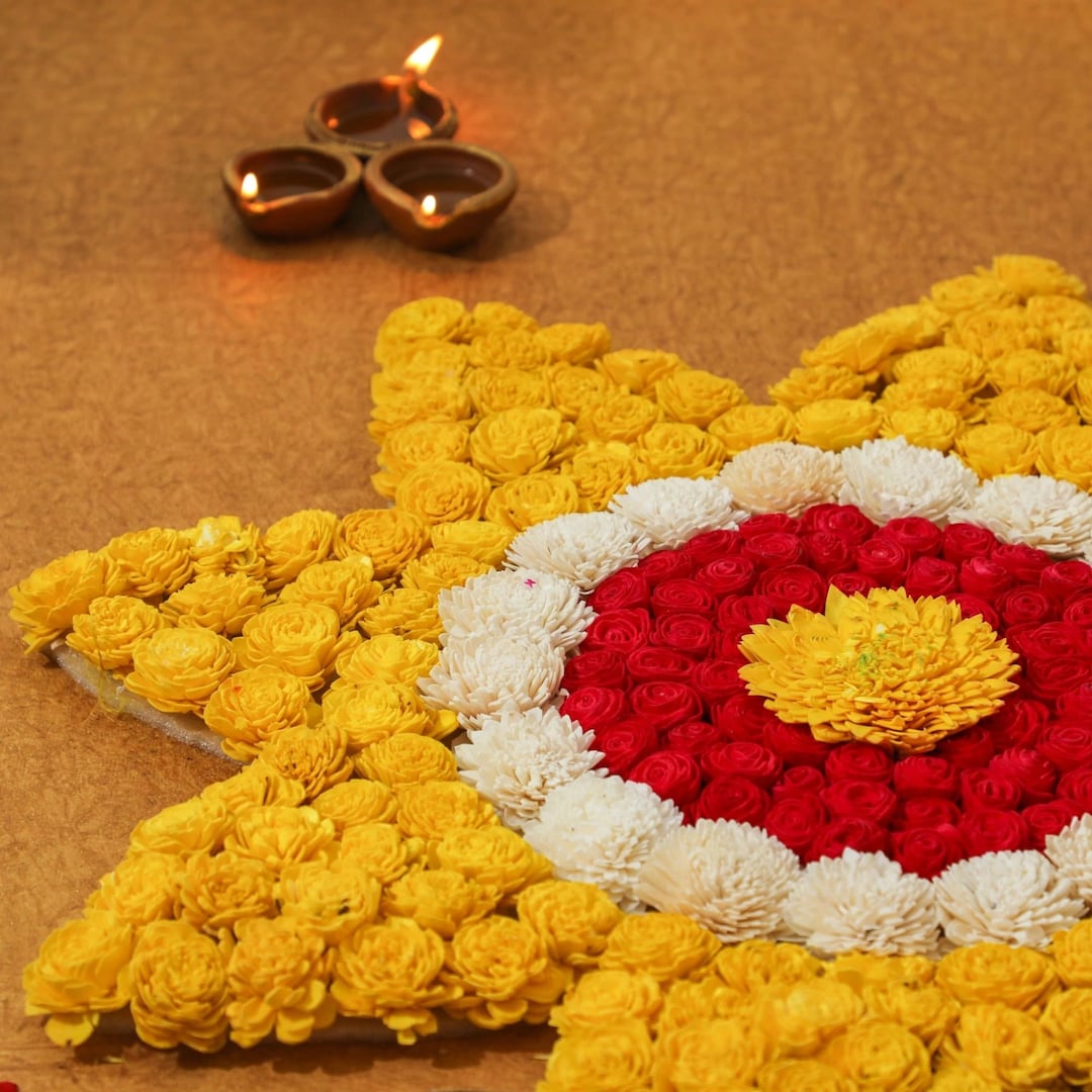 Rangoli Mat, Diwali Rangoli, Rangoli Set, Rangoli Decoration, Indian ...