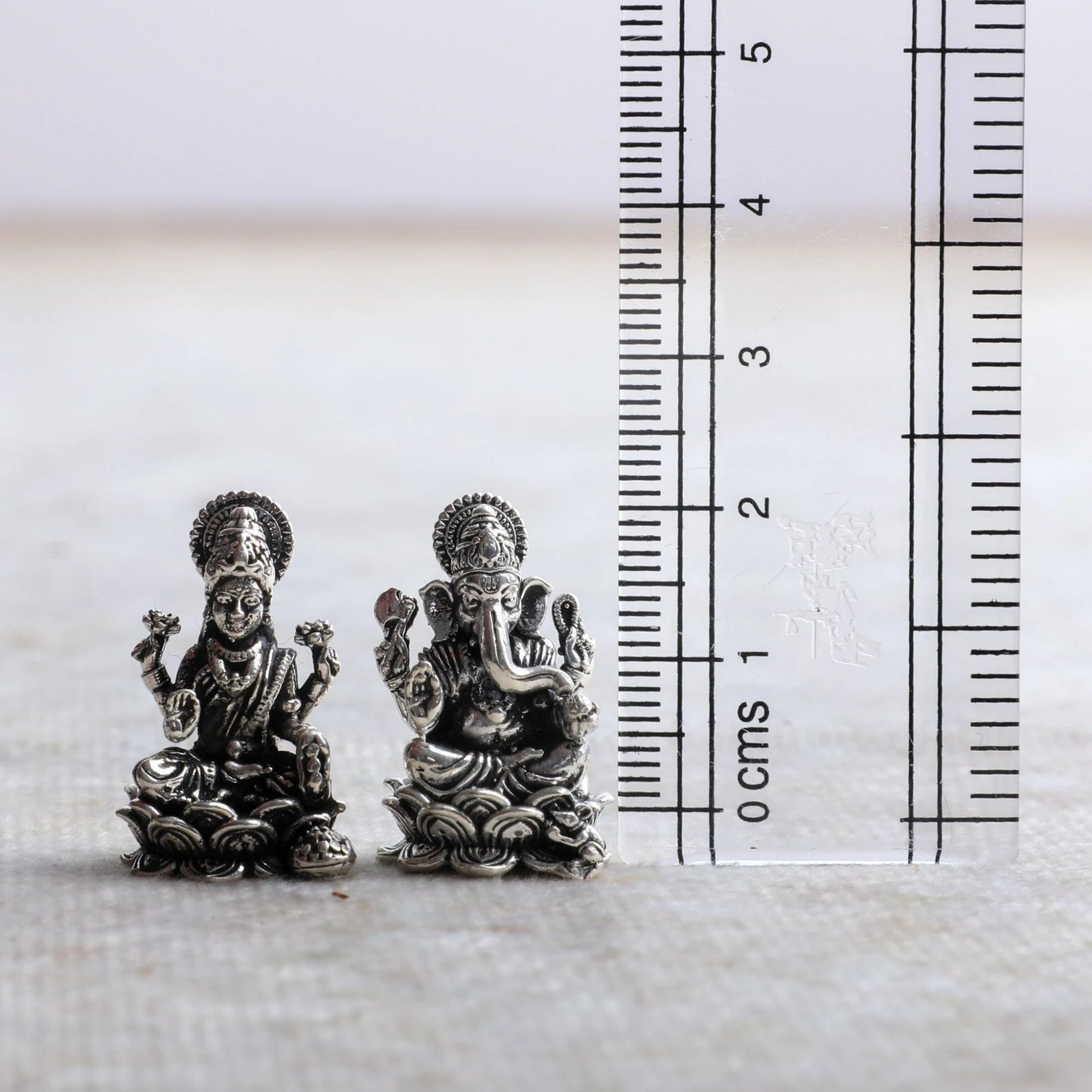 Pure Silver Ganesha and Lakshmi Idol Silver God Idols for - Etsy