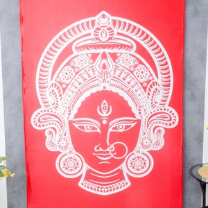 Durga Backdrop Cloth, Indian Pooja Decoration, Durga Puja, Dussehra ...