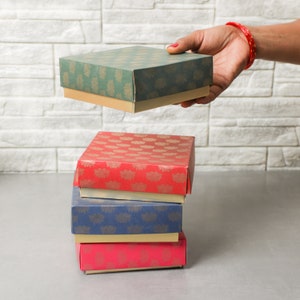 Colorful Indian Sweet Box, Wedding Favor Box, Indian Return Gifts Box ...