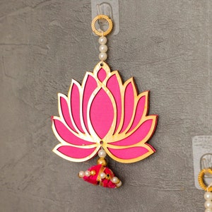 Lotus Hanging for Home Decor, Lotus Backdrop Hanging, Pooja Mandir ...