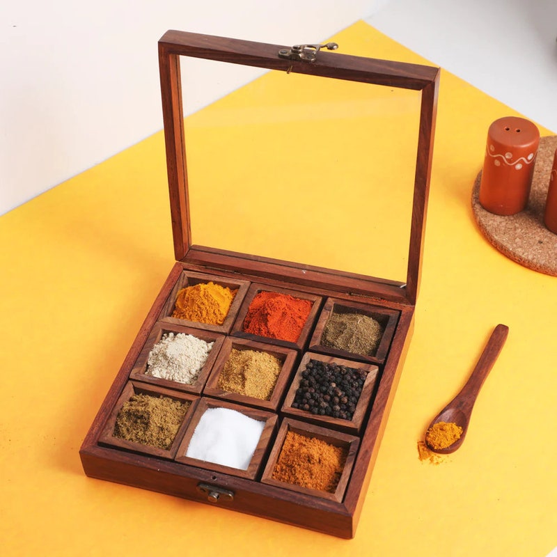 Indian Spice Box - Etsy