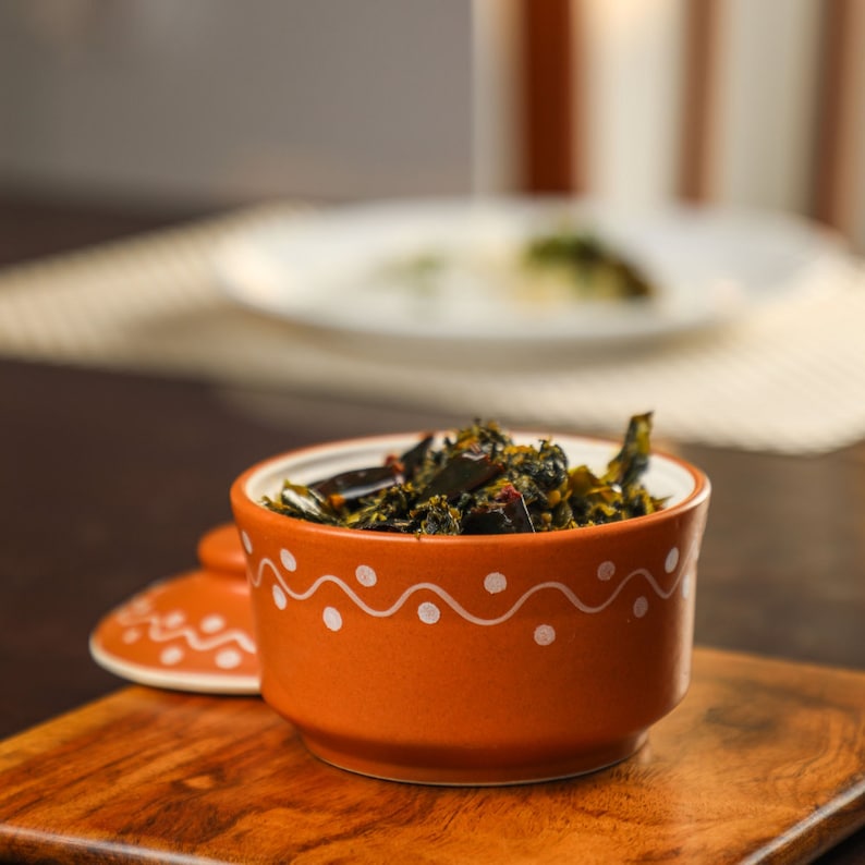 Indian Ceramic Bowl With Lids, Curd Pot, Ceramic Serving Pot ...