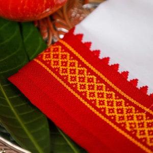 White Cotton Dhoti, Veshti, South Indian Cotton Dhoti, Pancha Set ...