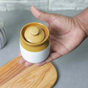Indian Ceramic Pickle Jar for Dining Table, Small Achaar Jaadi, Pickle ...