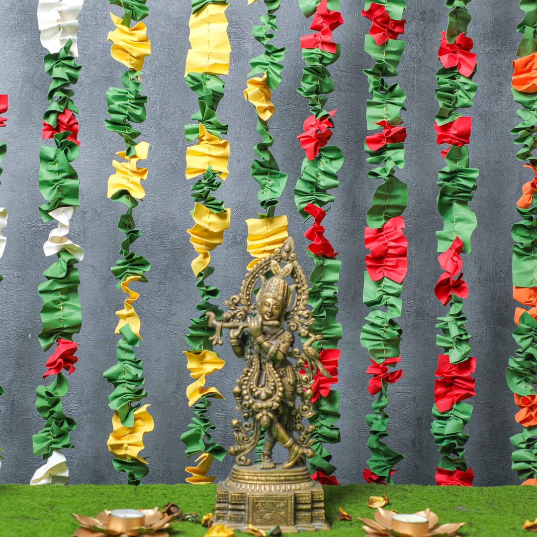 Paper Garlands for Diwali Decor, Indian Wedding Decor, Artificial ...