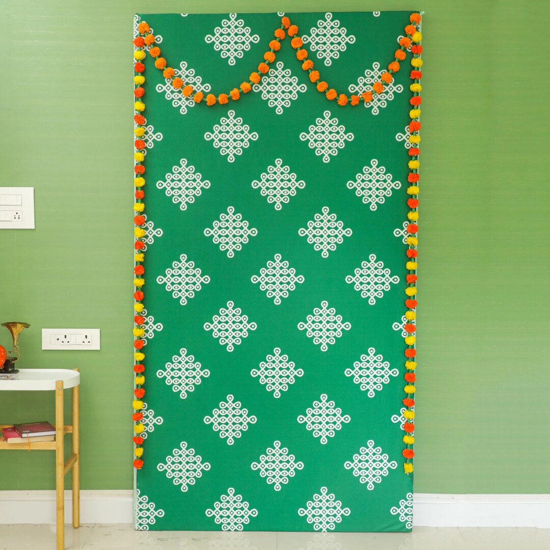 Kolam Muggu Backdrop, Indian Backdrop, Cloth Backdrop, Pooja Backdrop ...