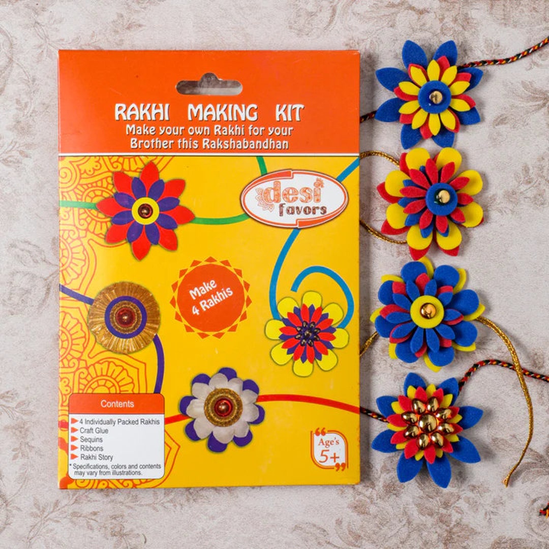 Rakhi for Kids, DIY Rakhi Kit, Make Your Own Rakhi, Children Rakhi Kit ...