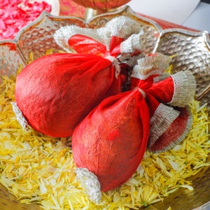 Organza Pooja Thali Cover, Handmade Aarti Thali Covers, Coconut Cover ...