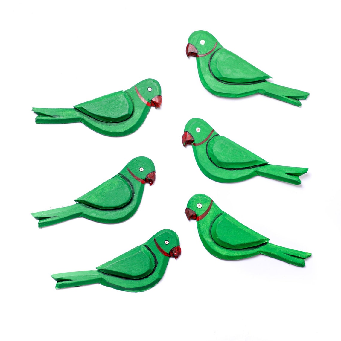 1pair-handpainted Foam Parrot Cutouts | Desi Decor | Foam Cutouts ...