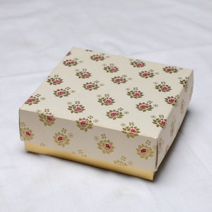 Gold Floral Indian Sweet Box, Wedding Favor Box, Indian Return Gifts ...