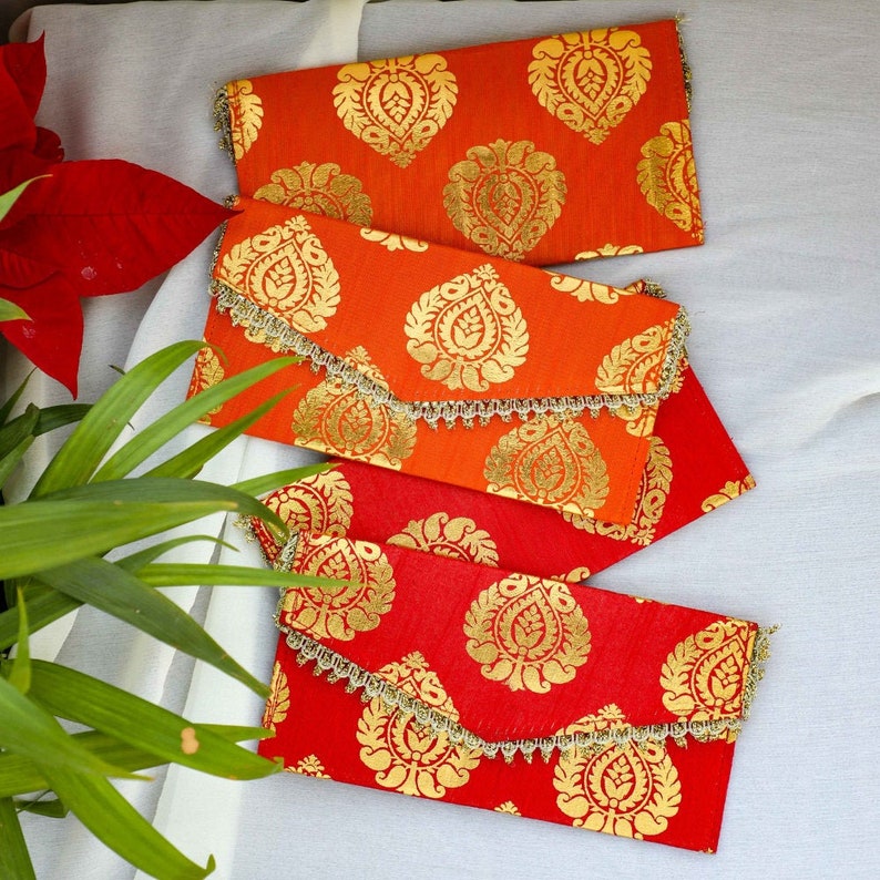Handmade Money Envelopes, Brocade Wedding Shagun Envelopes, Bulk Cash ...