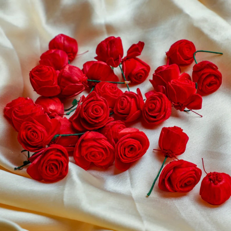 Loose Sola Wood Rose Flowers Artificial Real Look Red Rose - Etsy