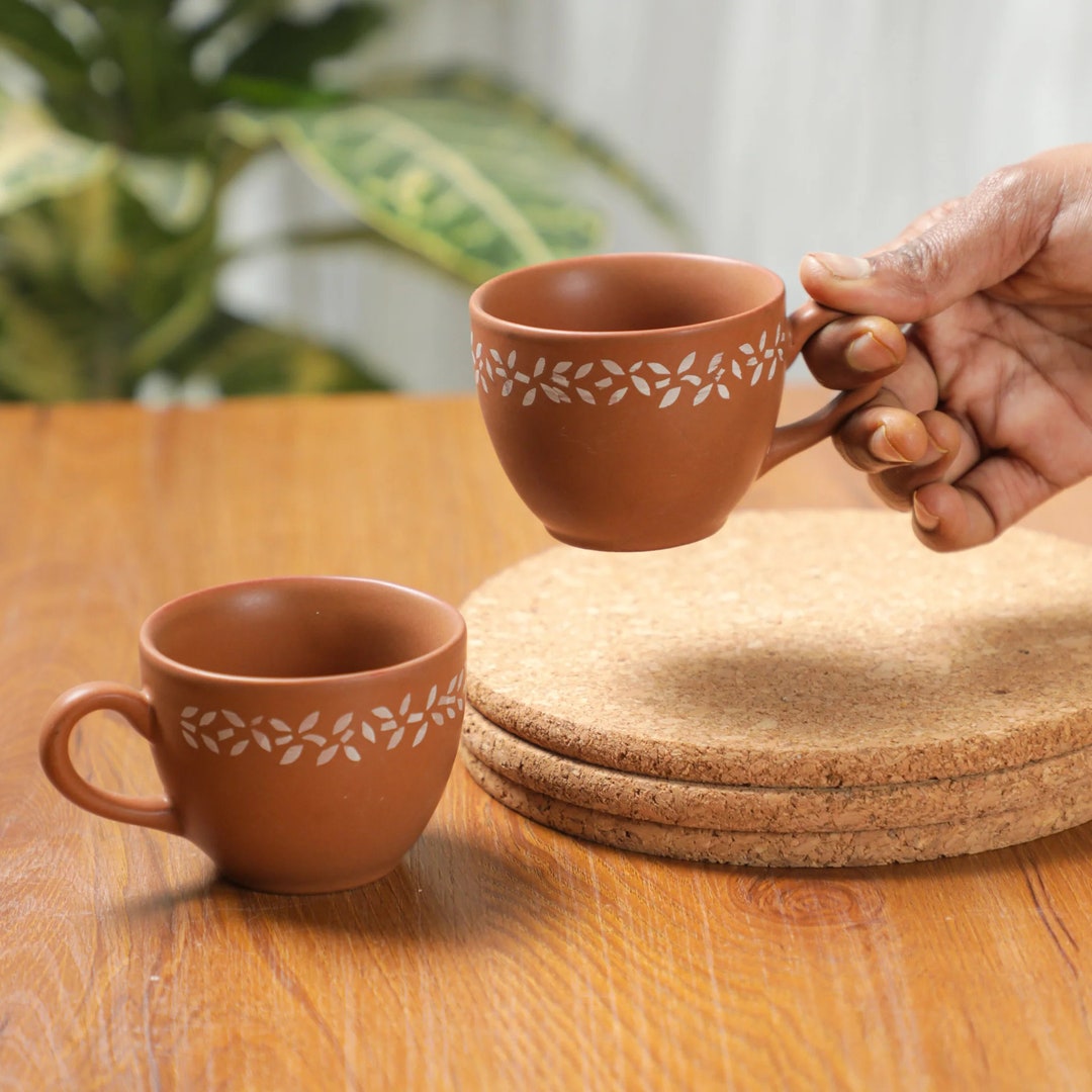 Indian Ceramic Tea Cups, Handmade Ceramic Chai Cups, Earthen Cups ...