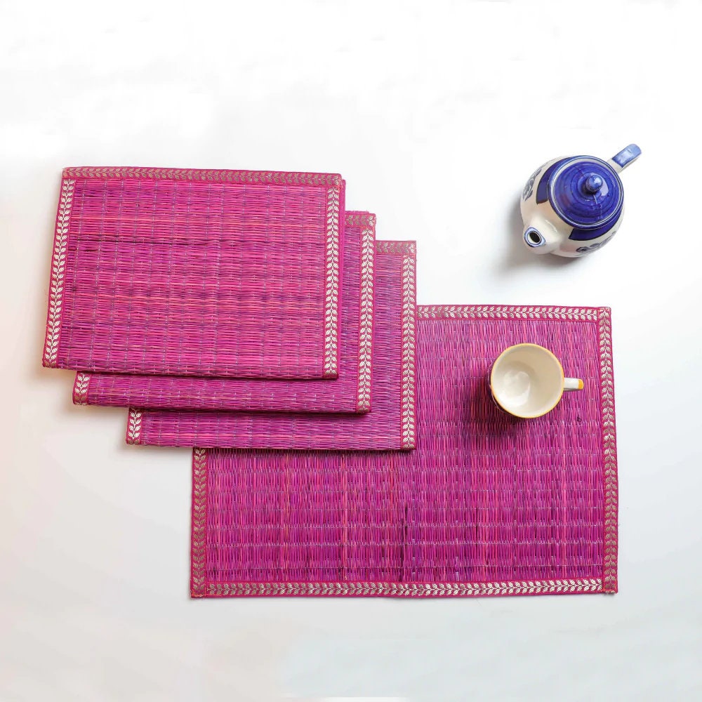 Natural Table Mats, Dining Table Placemats, Indian Placemats,, Kusha ...