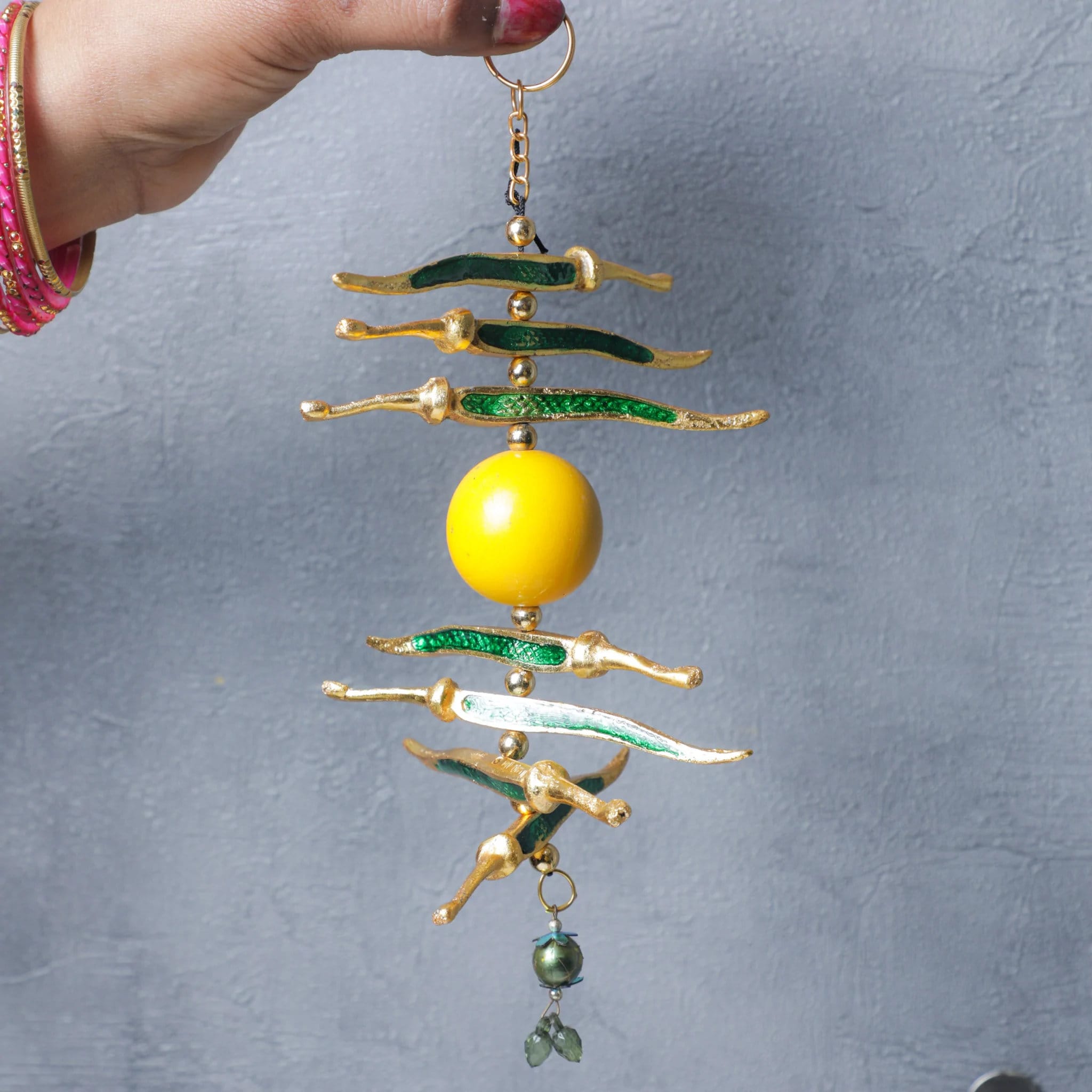 Buy 10 Nimbu Mirchi Totka Hanging Lemon & Chilli Keychain Online in ...