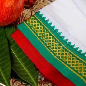 White Cotton Dhoti, Veshti, South Indian Cotton Dhoti, Pancha Set ...