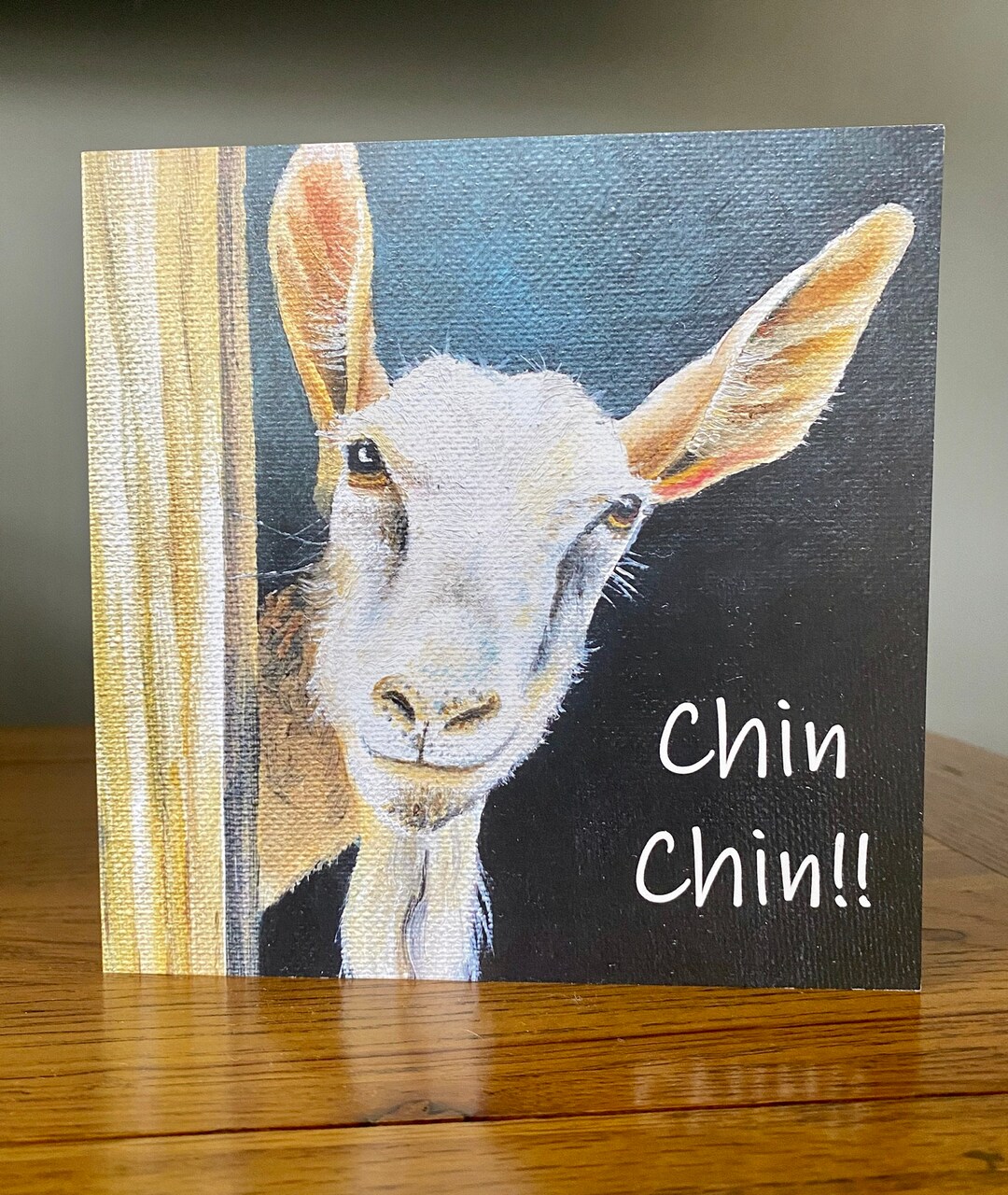 Cheeky Goat Blank Greetings Card printed from original Lincolnshire ...