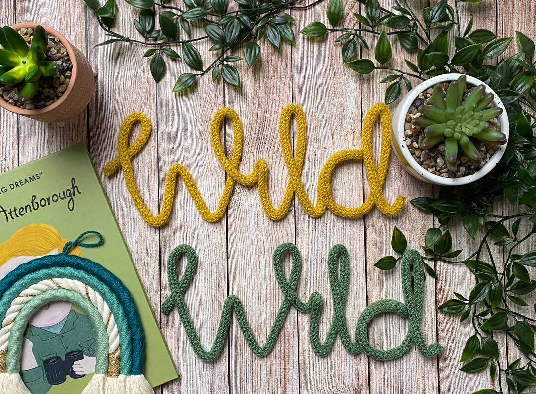 Wild Wall Sign- Kids Wall Decor - Wire Words - Wall Decor - Scandi Room ...