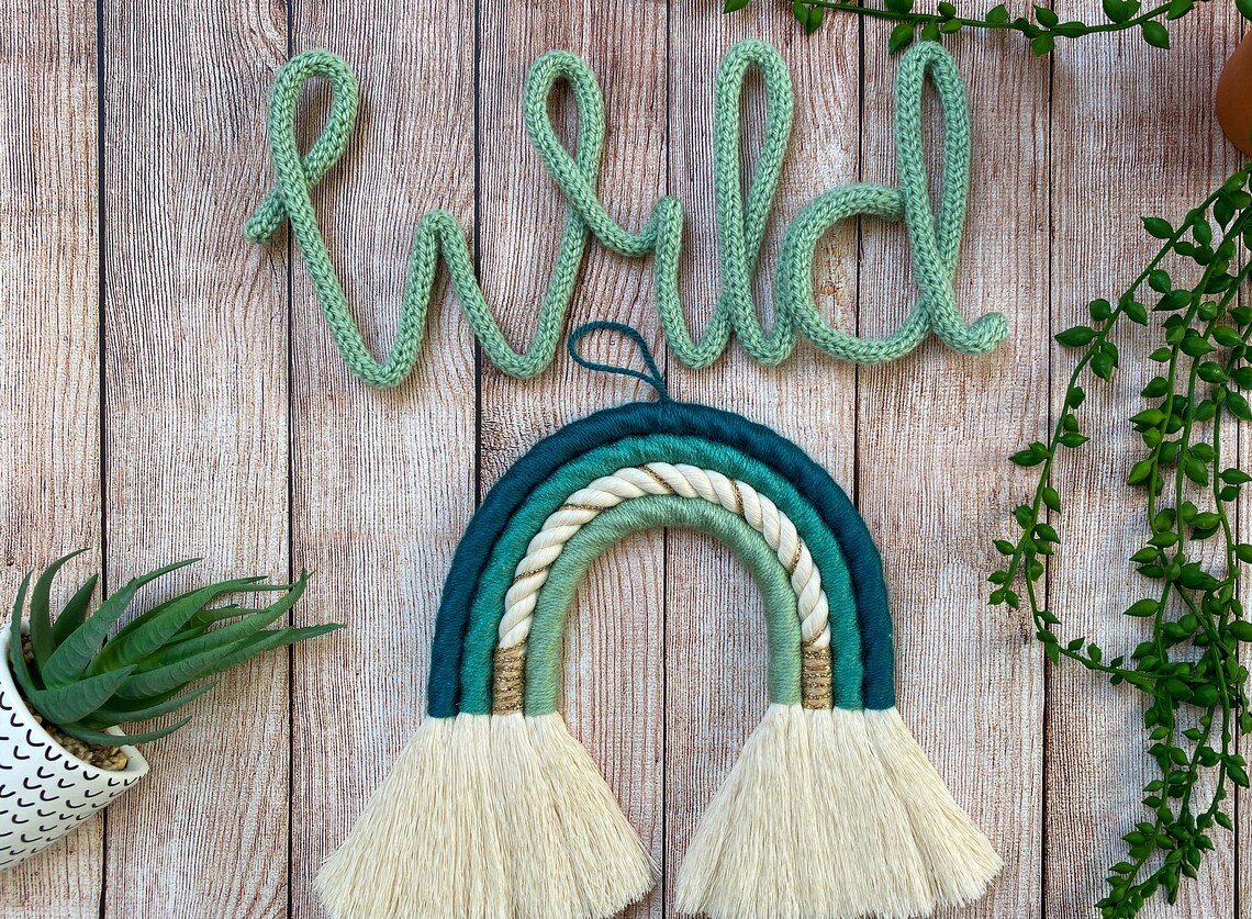 Wild Wall Sign- Kids Wall Decor - Wire Words - Wall Decor - Scandi Room ...