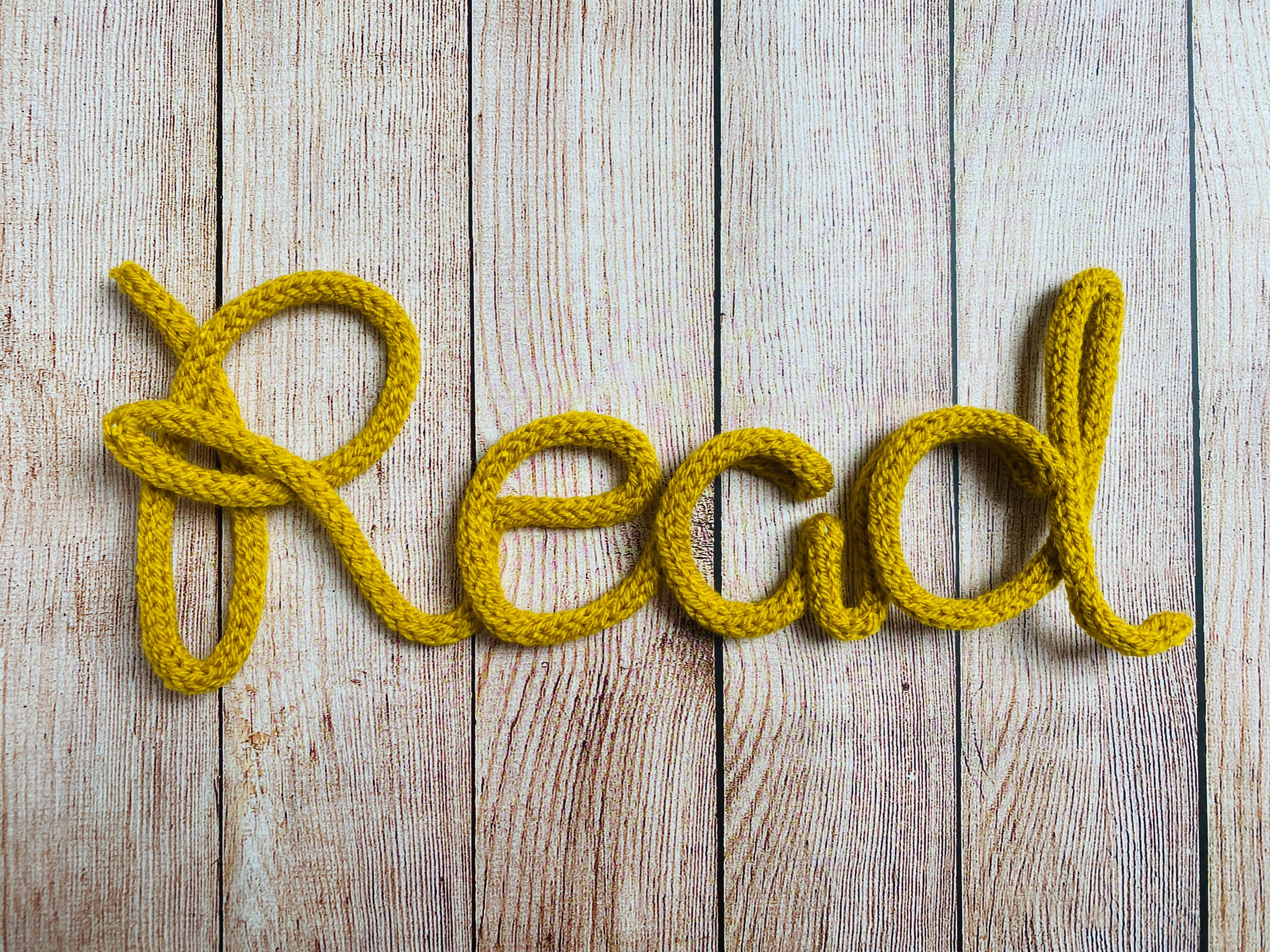 Read Sign Knitted Wire Word Sign Wall Decor Scandi Room | Etsy UK