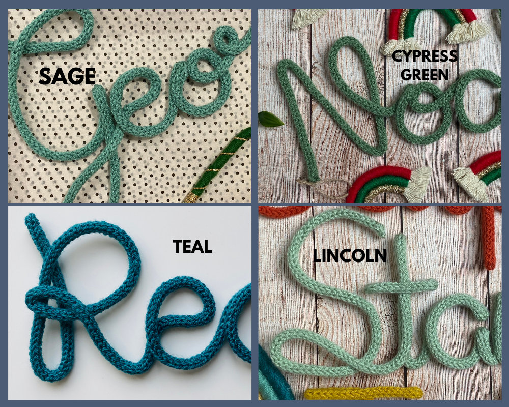 Personalised knitted wire name sign wire word sign nursery | Etsy