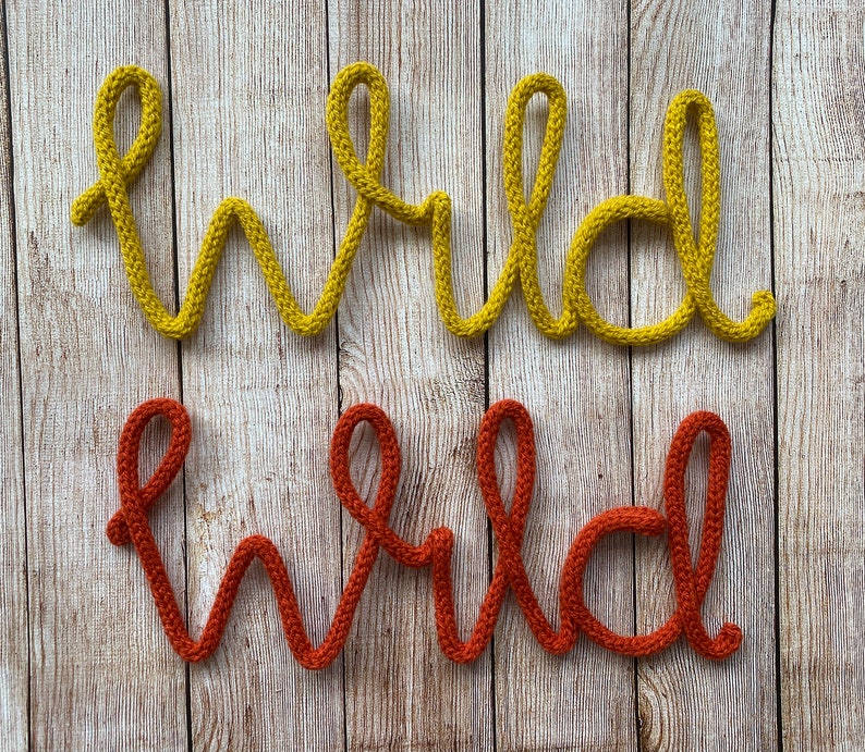 Wild Wall Sign- Kids Wall Decor - Wire Words - Wall Decor - Scandi Room ...