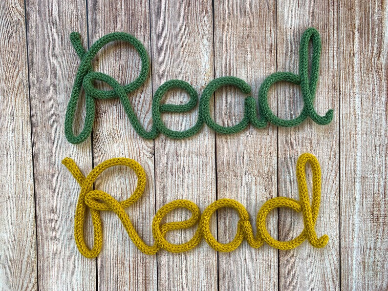 Read Sign Knitted Wire Word Sign Wall Decor Scandi Room | Etsy UK