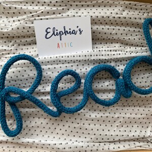 Read Sign Knitted Wire Word Sign Wall Decor Scandi Room Decor Reading ...