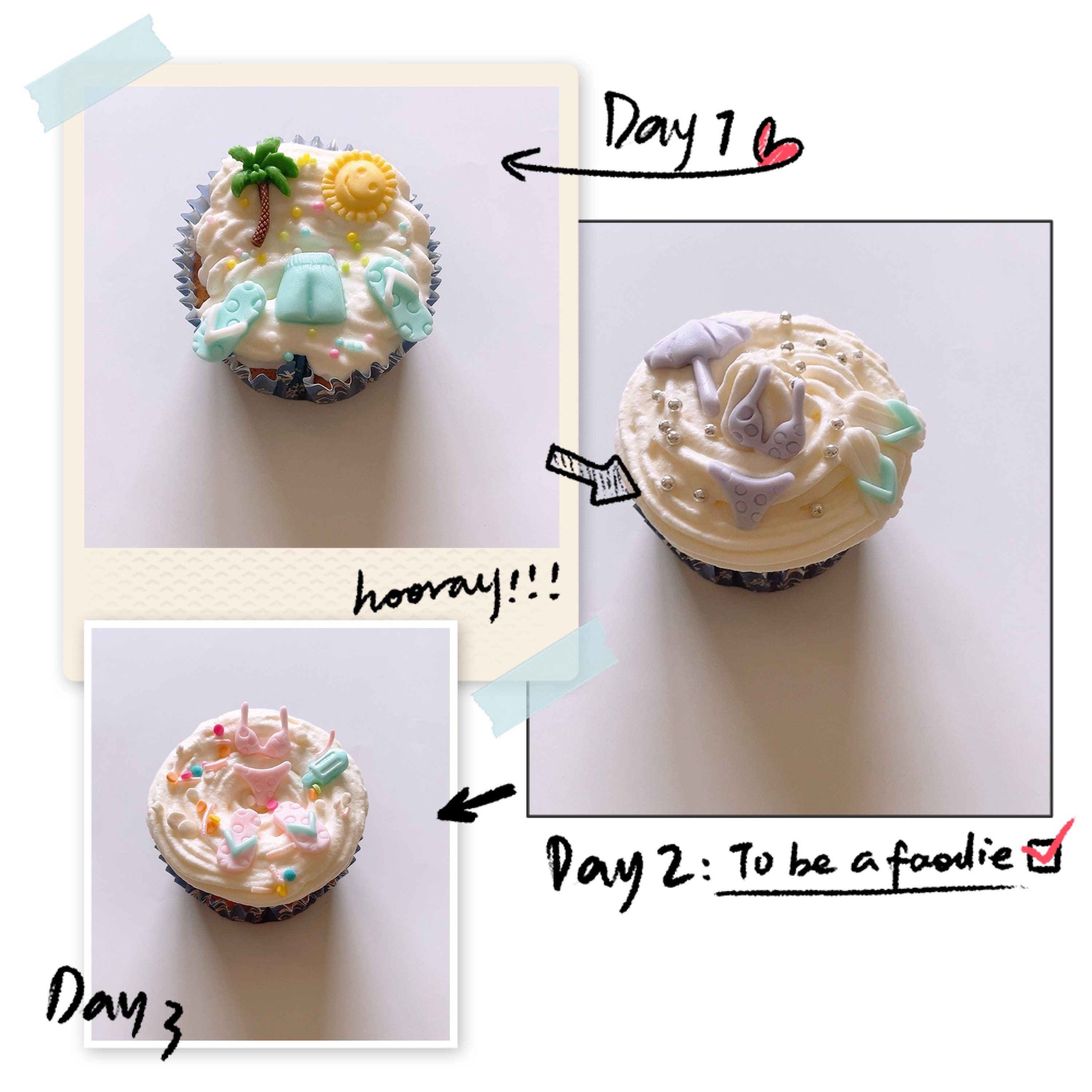 Fondant Beach theme cake topper umbrellaslippersflip-flops | Etsy