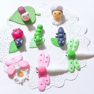 Fondant Bug Insect Theme Cake Topper Ladybug,dragonfly,bee,butterfly ...