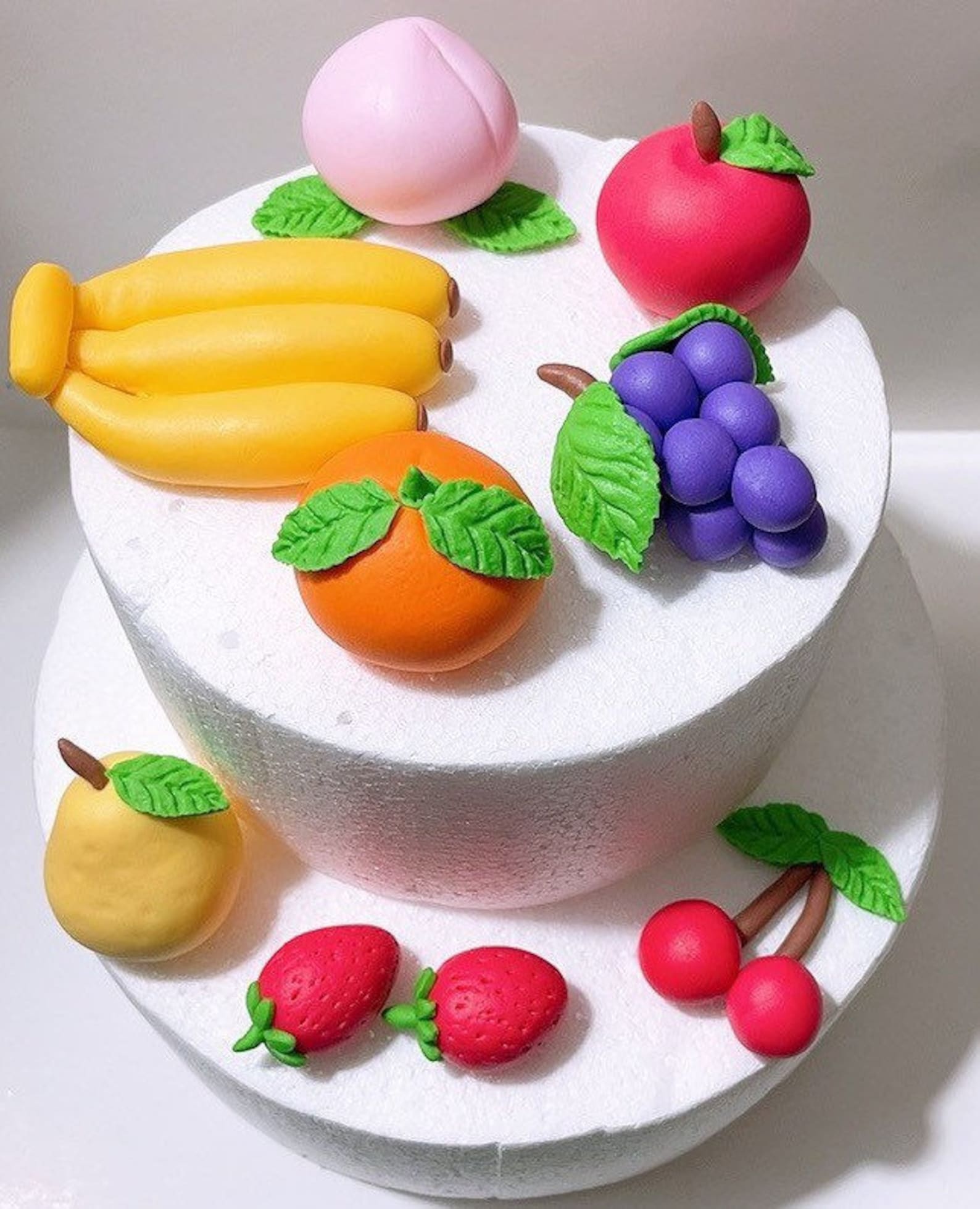 Fruit Fondant Cake Topper,grapes, Orange,bananas,apple,peach,strawberry ...