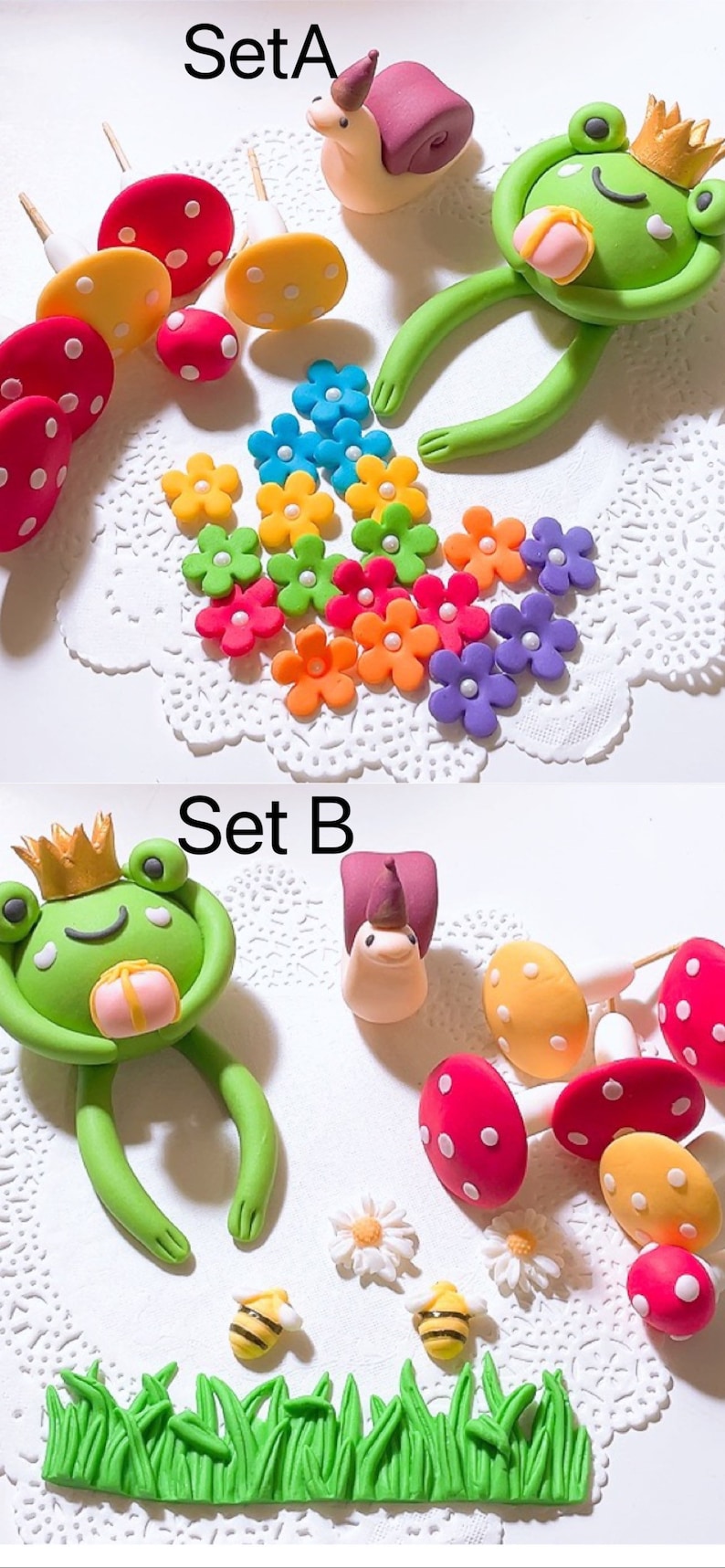 Fondant Frog Cake Topper/ Snail Cake Topper/ Woodland Cake - Etsy