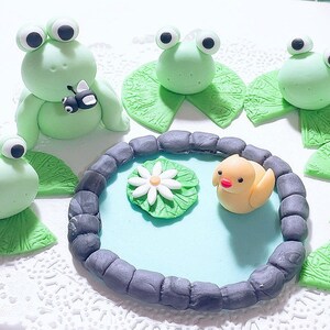 Fondant Frog, Lily Pad ,duck Cake Topper Pond Cake Topper - Etsy