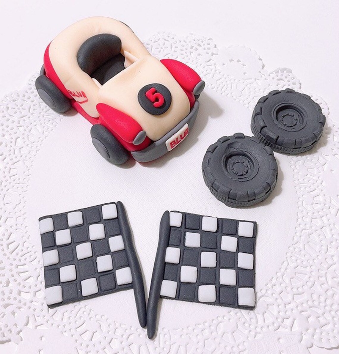 Fondant Car Cake Topperracing Car Cake Topperblur Car Cake - Etsy