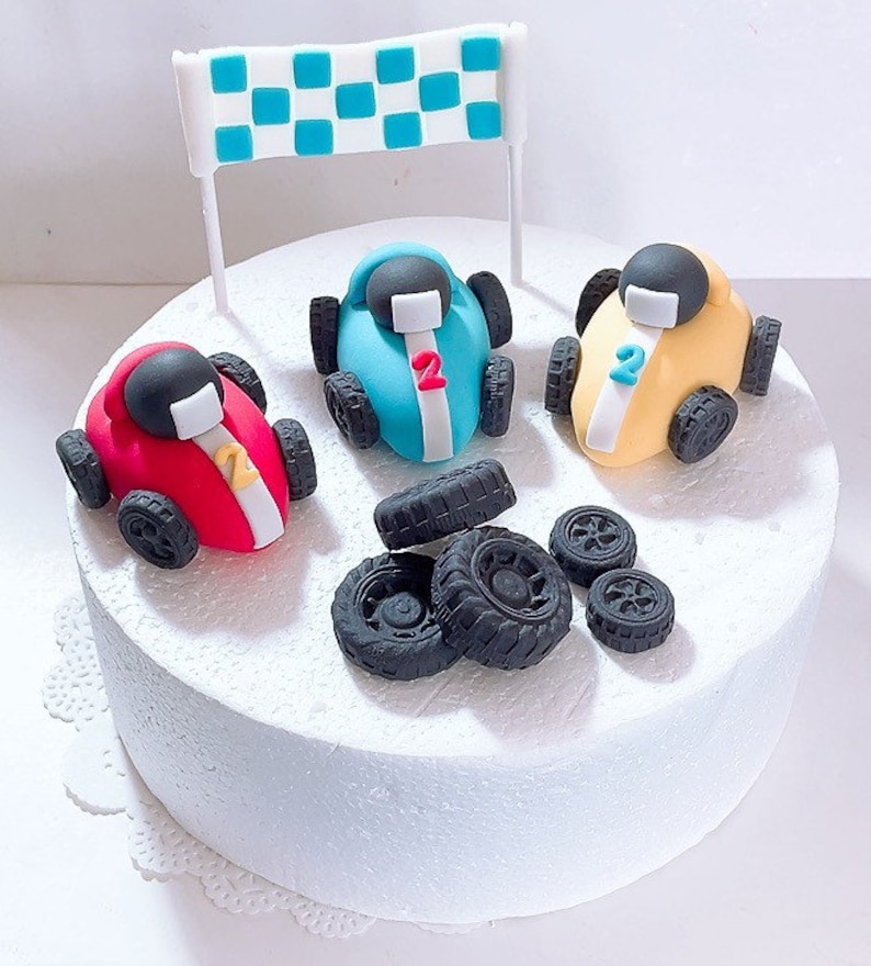 Fondant Car Cake Topperrace Car Cake Topper Tires Cake - Etsy