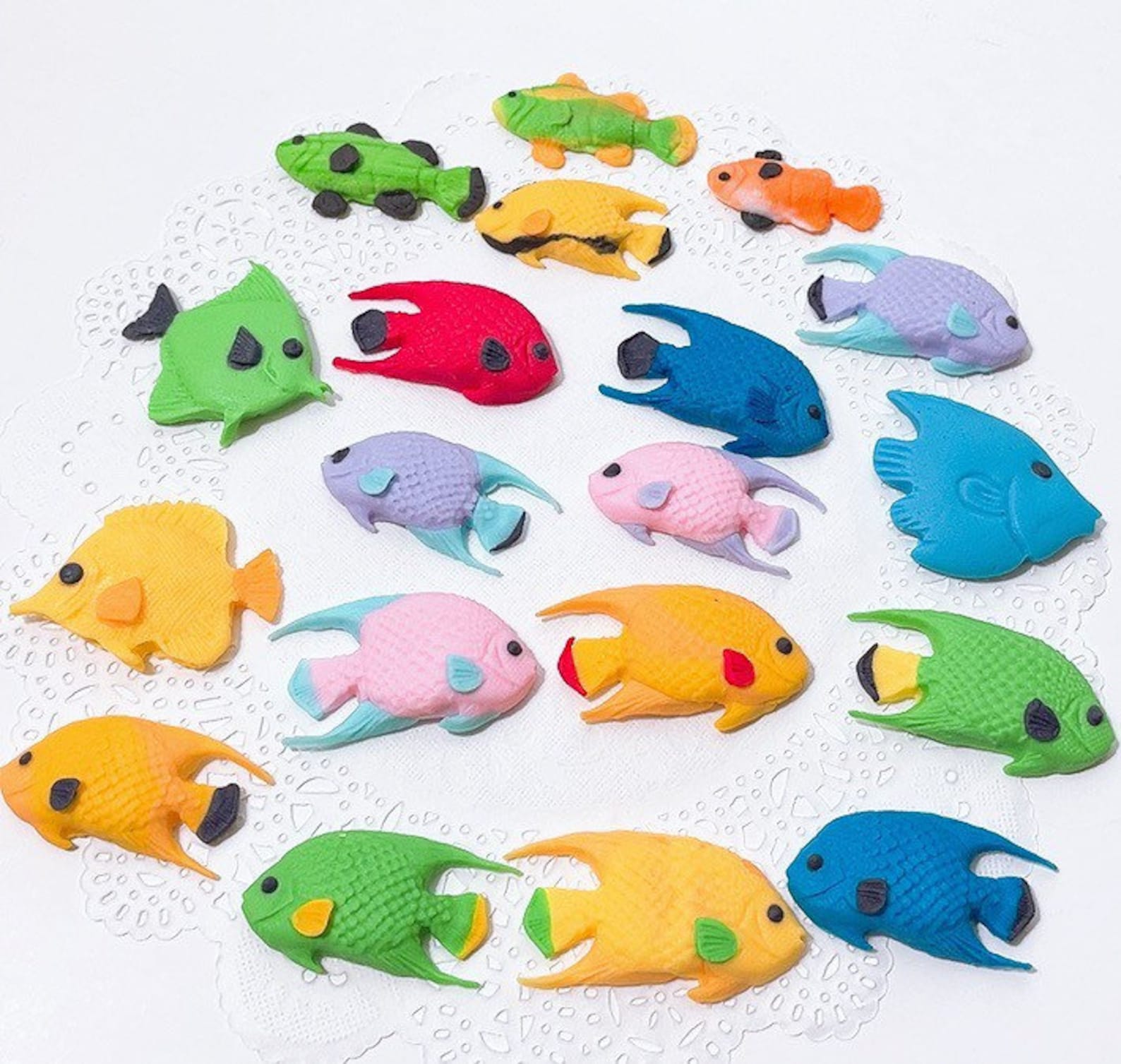 Fondant Tropical Fish Cake Topper,under the Sea,mermaid Tail Cake ...