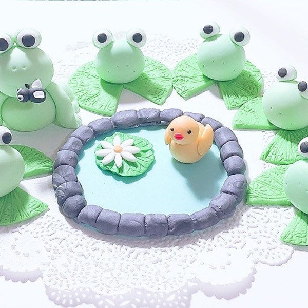 Frog Pond Cake Toppers - Etsy